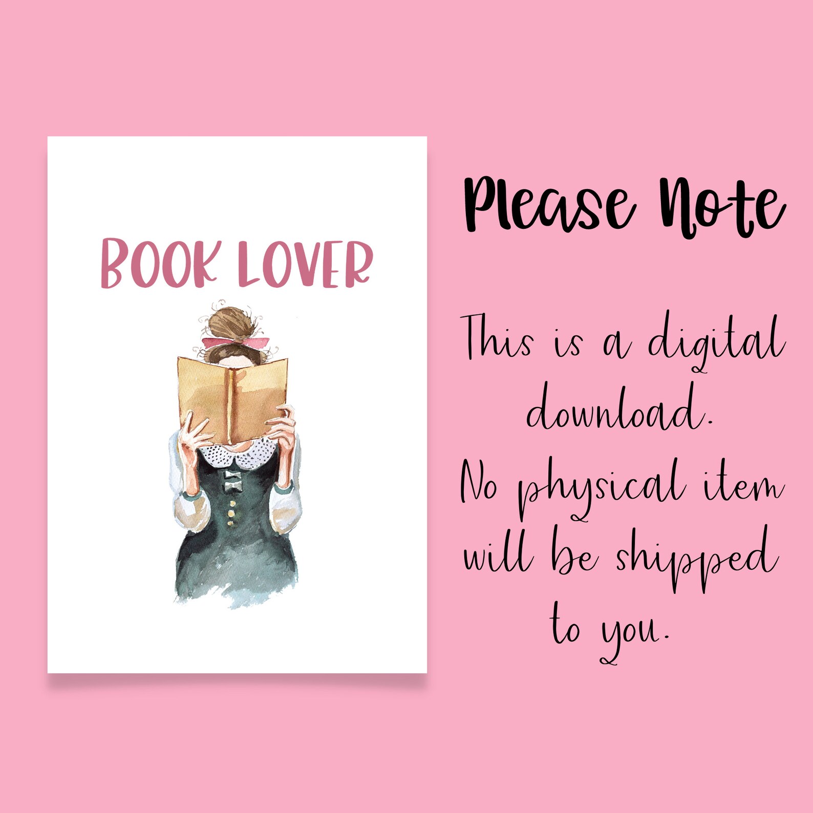 Book Lover Digital Print, Chic Book Lover, Book Wall Art, Reading - Etsy