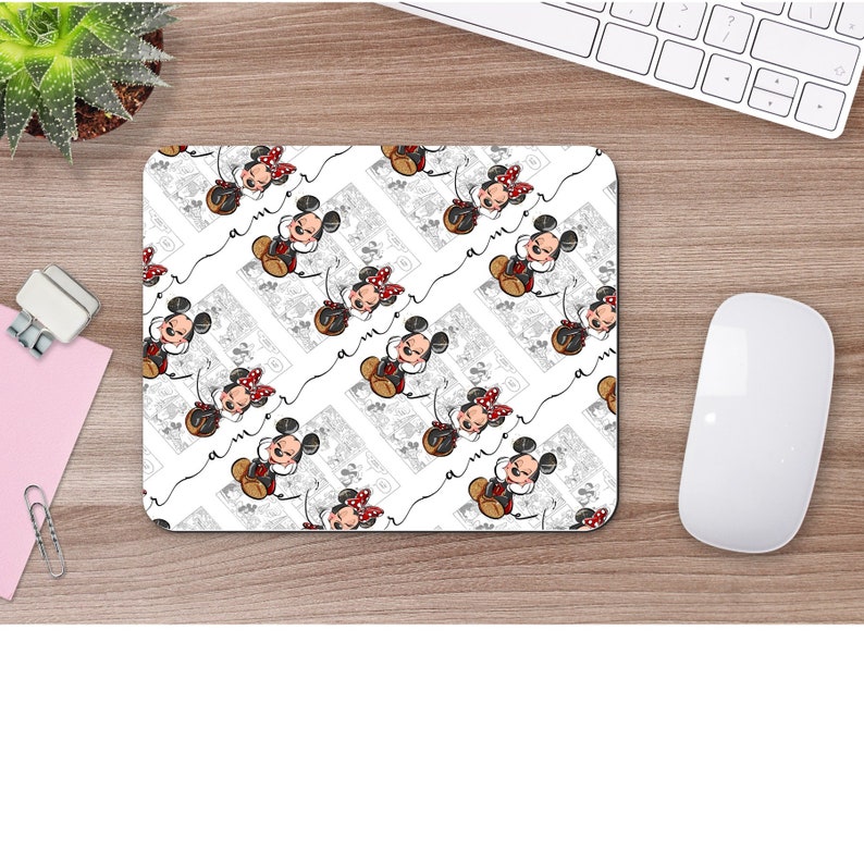 Mickey and Minnie Mouse Pad, Disney Mousepad, Gift for Mom, Friend ...