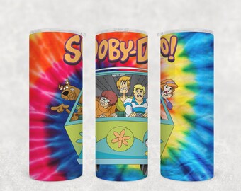 Scooby Doo tie dye-20 oz Tumbler Wrap /PRINTABLE PNG digital file for ...