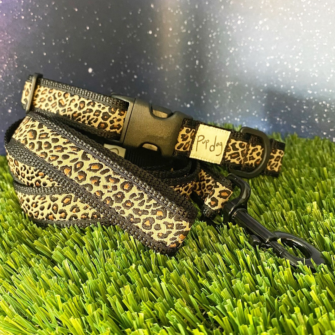 Leopard Print Matching Collar & Leash - Etsy
