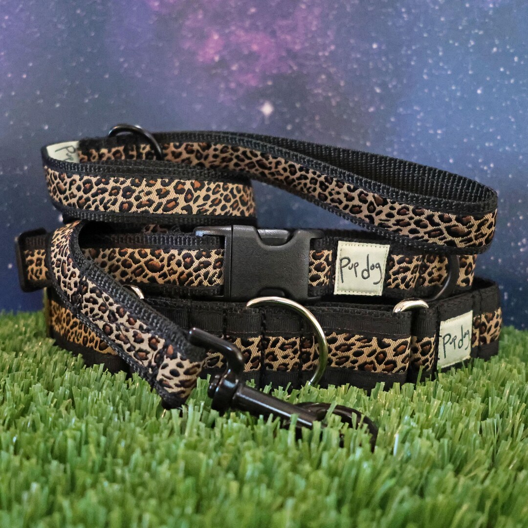 Leopard Print Matching Collar & Leash - Etsy
