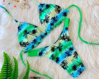 Palm Tree Bikini | Etsy