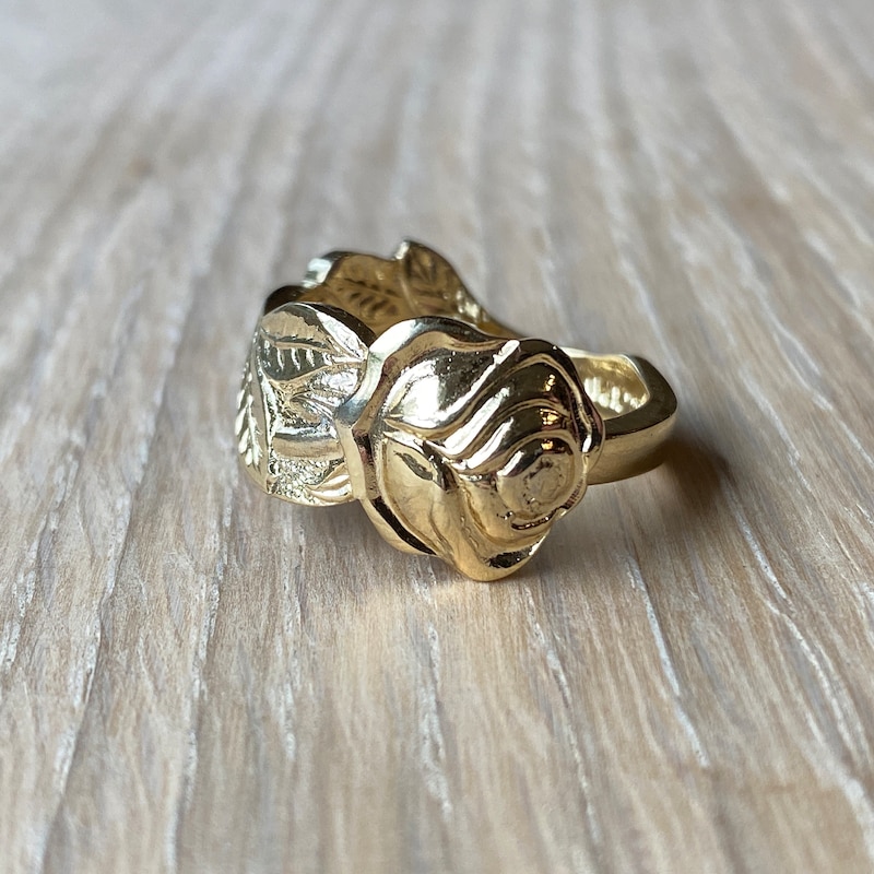 Gold Spoon Rings Size 9 - Etsy