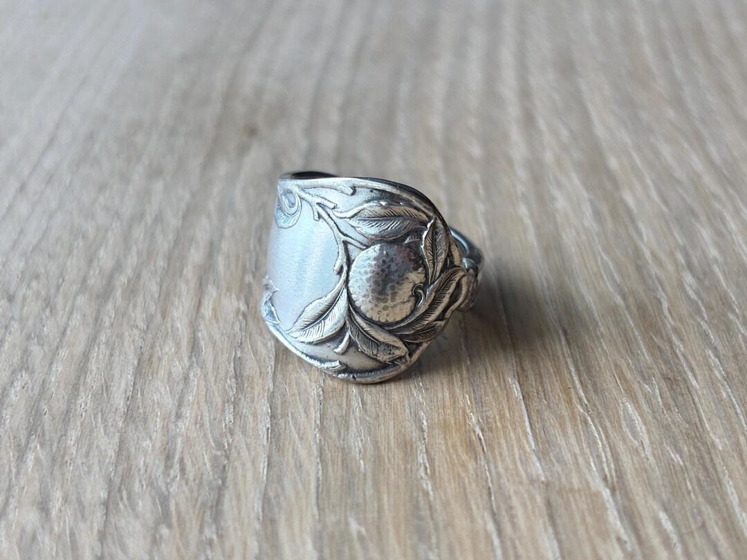 Apple Spoon Ring: Upcycled Silverplate Antique Silverware Jewelry - Etsy
