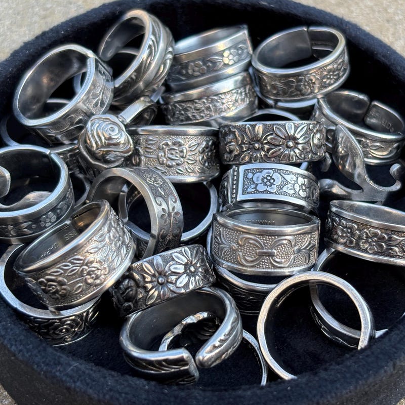 Spoon Rings With K - Etsy