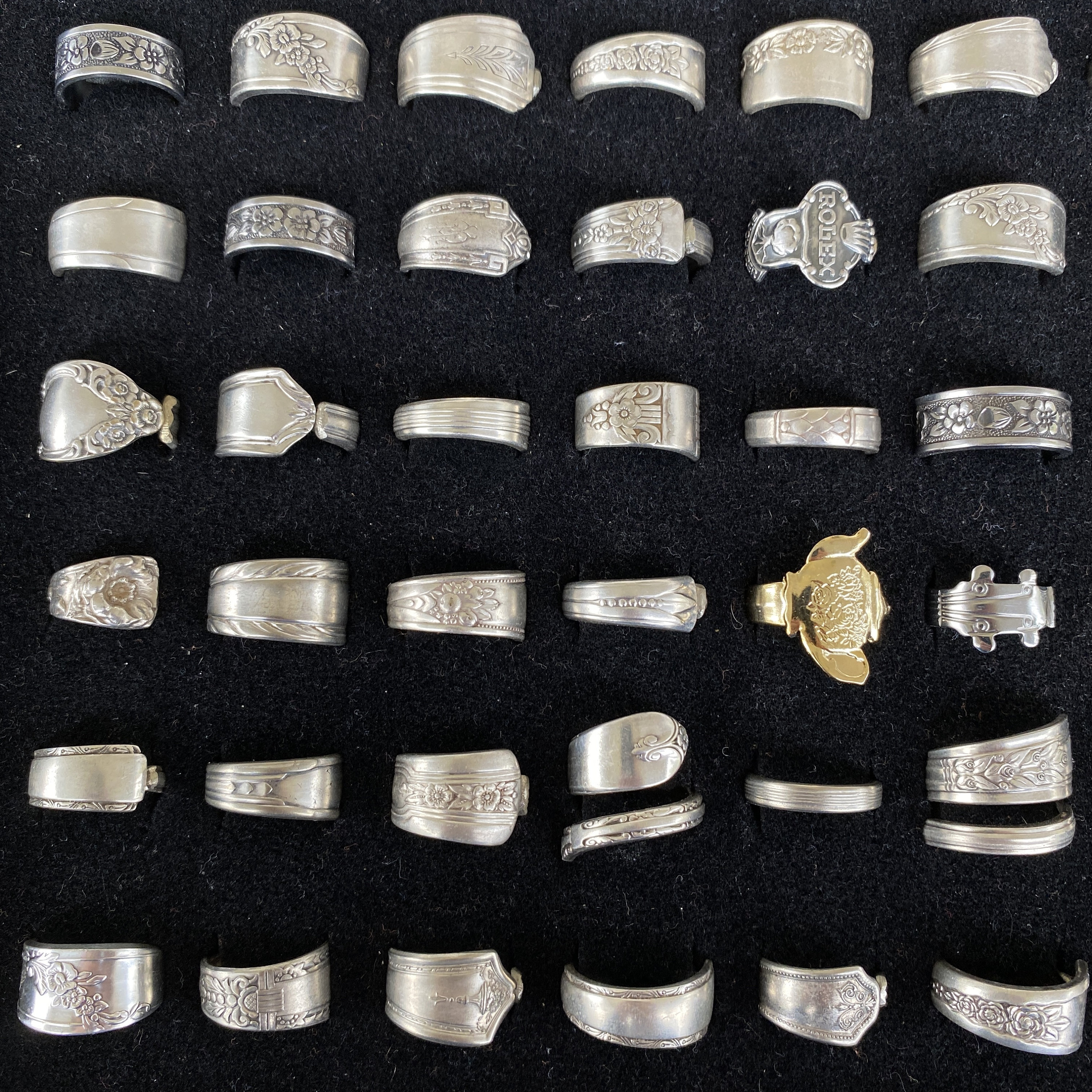 Bundle of Vintage Silver Spoon Rings - Etsy