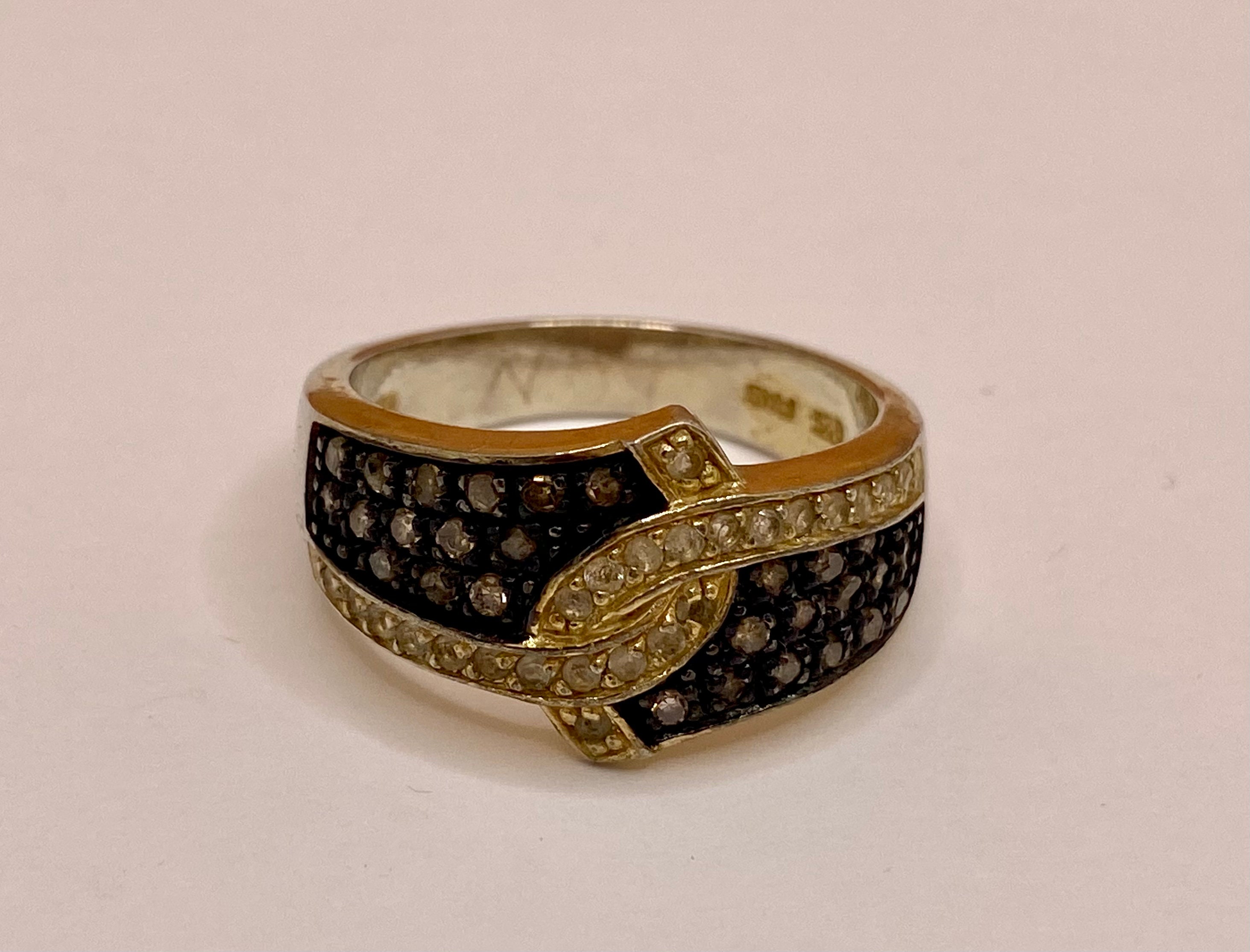 Vintage 925 FAS Thailand Sterling Silver CZ Women's Ring - Etsy