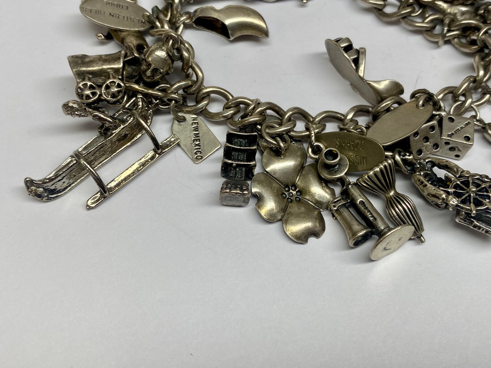 Vintage 925 Sterling Silver Overloaded Heavy Charm Bracelet. - Etsy