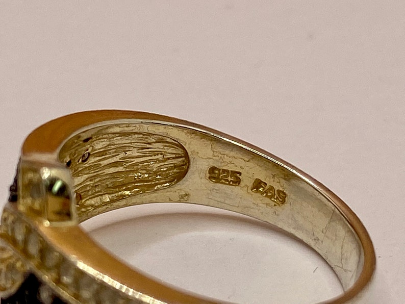 Vintage 925 FAS Thailand Sterling Silver CZ Women's Ring - Etsy