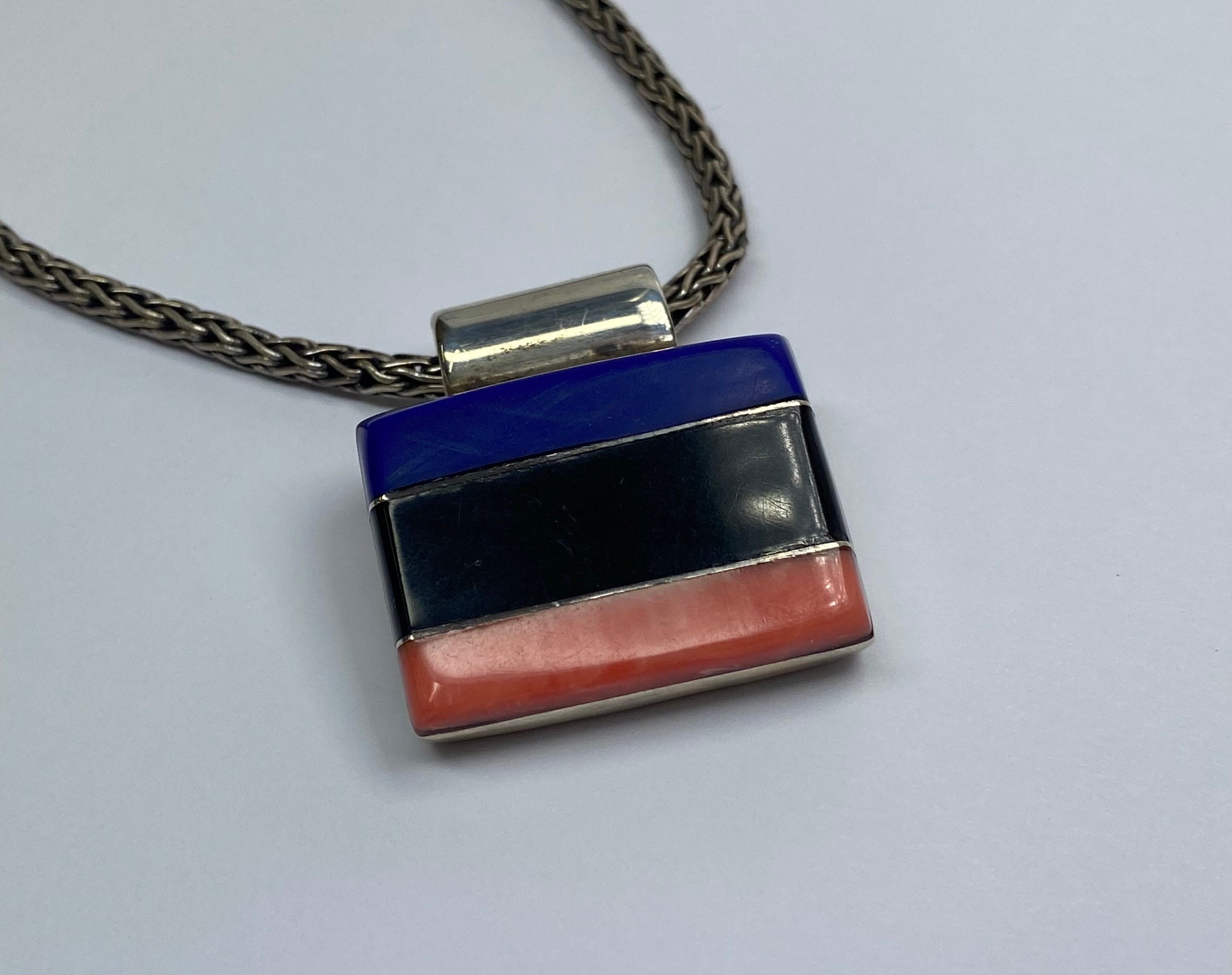 Vintage TaxCo Mexiko 925 Sterling Silber Multi Color Stein Inlay ...