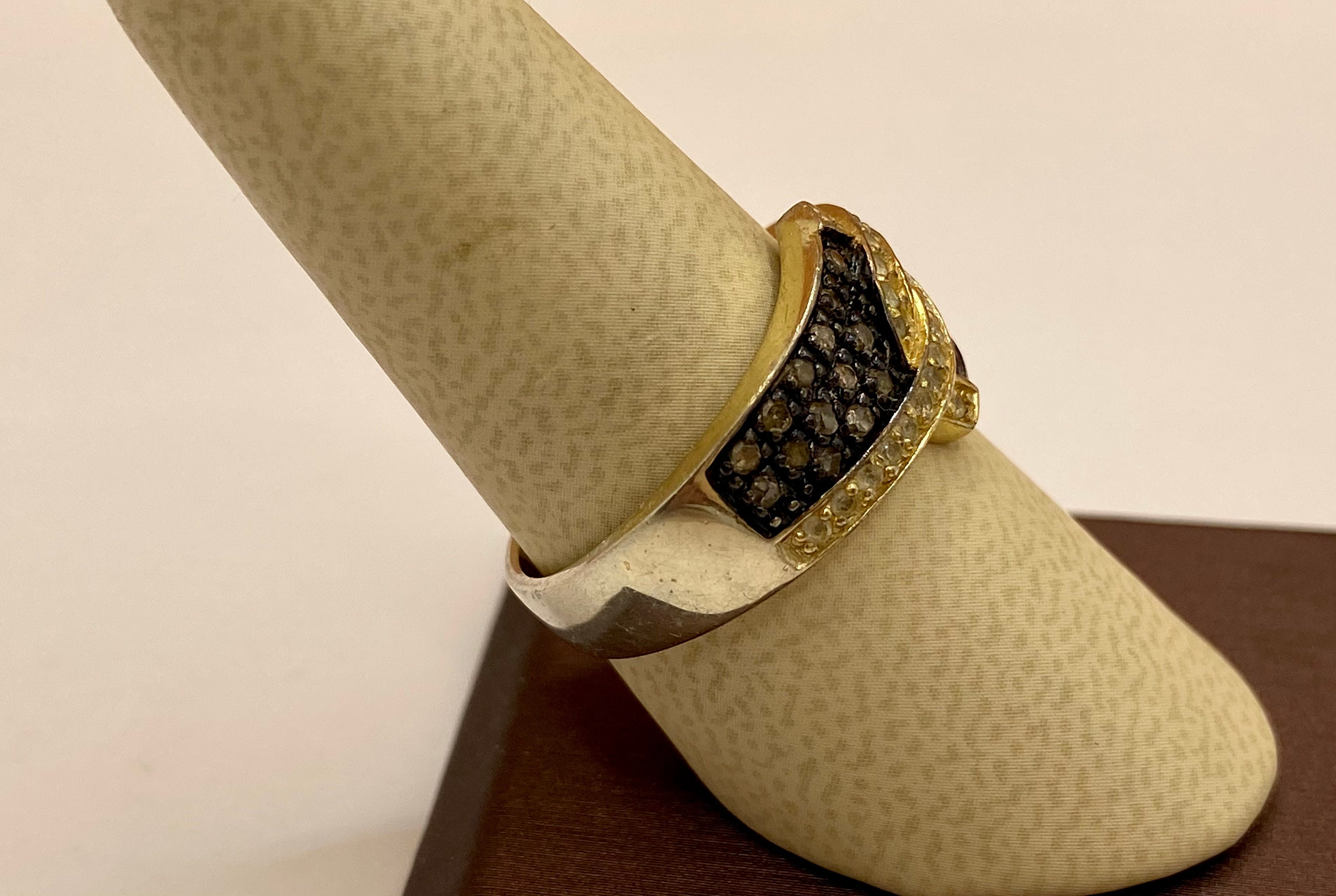 Vintage 925 FAS Thailand Sterling Silver CZ Women's Ring - Etsy