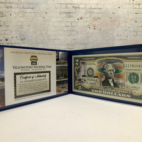 Colorized 2 Dollar Bills - Etsy