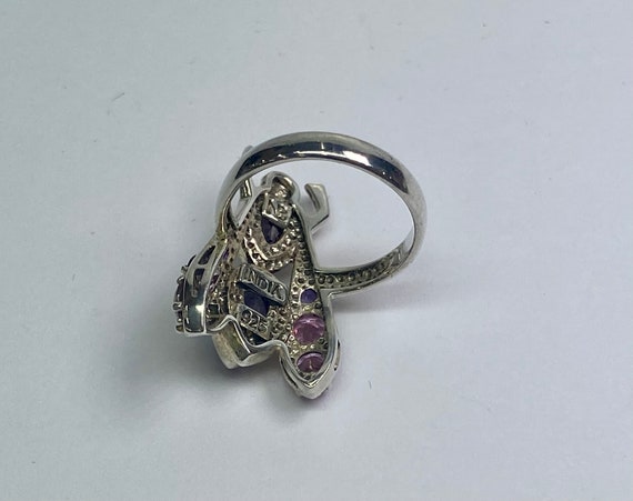 Beautiful Large NB INDIA 925 Sterling Silver & Multi … - Gem