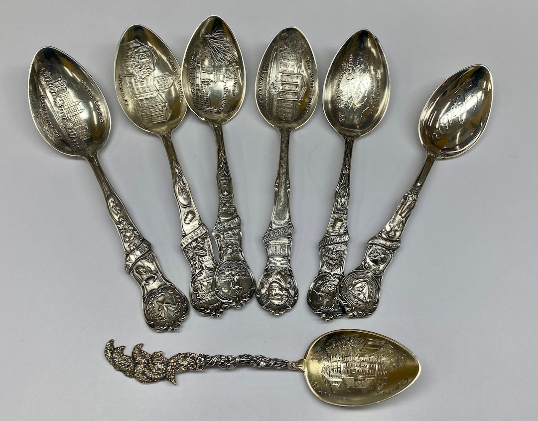 Vintage 925 Sterling Silver Collector Souvenir State Spoons - Etsy