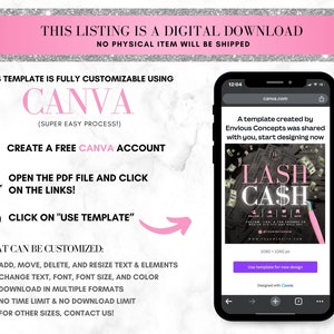 Lash Cash Flyer, Lash Specials, Lash Tech Flyer, DIY Flyer, Lash ...