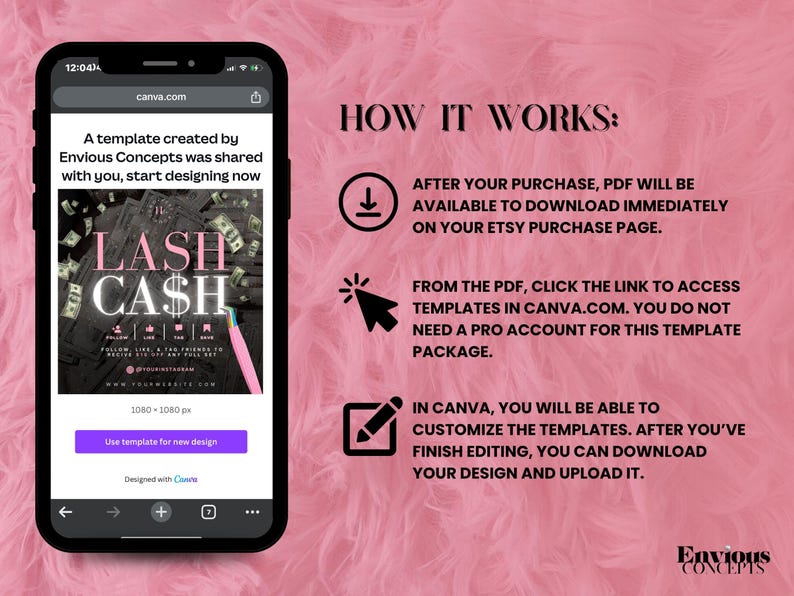 Lash Cash Flyer, Lash Specials, Lash Tech Flyer, DIY Flyer, Lash ...