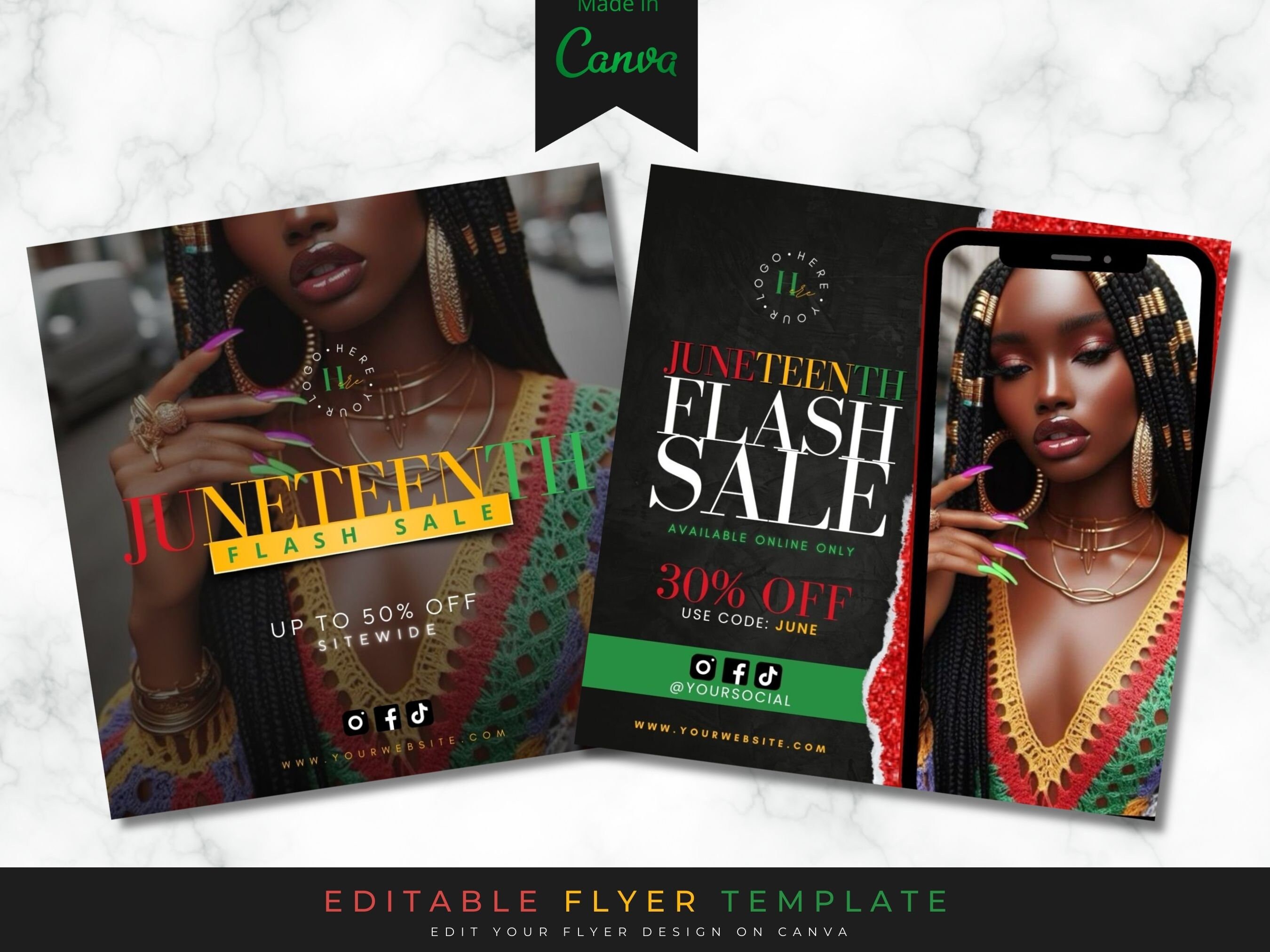 Juneteenth Flash Sale Flyer, Sale Flyer, Story Flyer, Black History ...