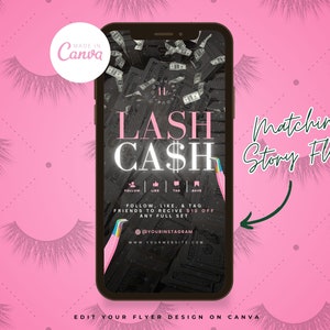 Lash Cash Flyer, Lash Specials, Lash Tech Flyer, DIY Flyer, Lash ...