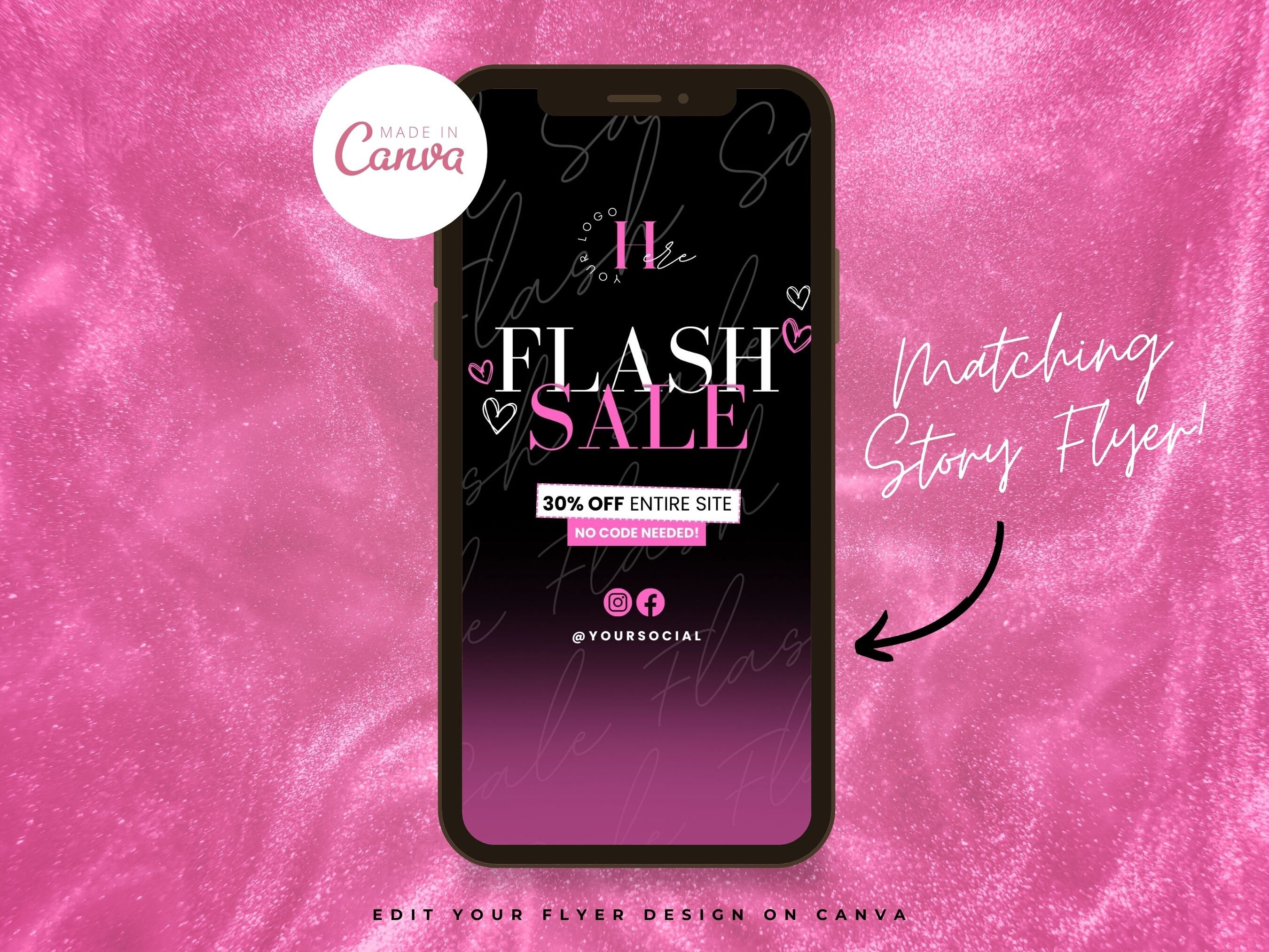 Flash Sale Flyer, Sale Flyer, Business Sale Flyer, DIY Flyer, Boutique ...