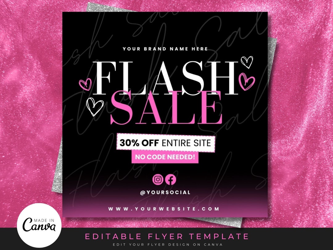 Flash Sale Flyer, Sale Flyer, Business Sale Flyer, DIY Flyer, Boutique ...