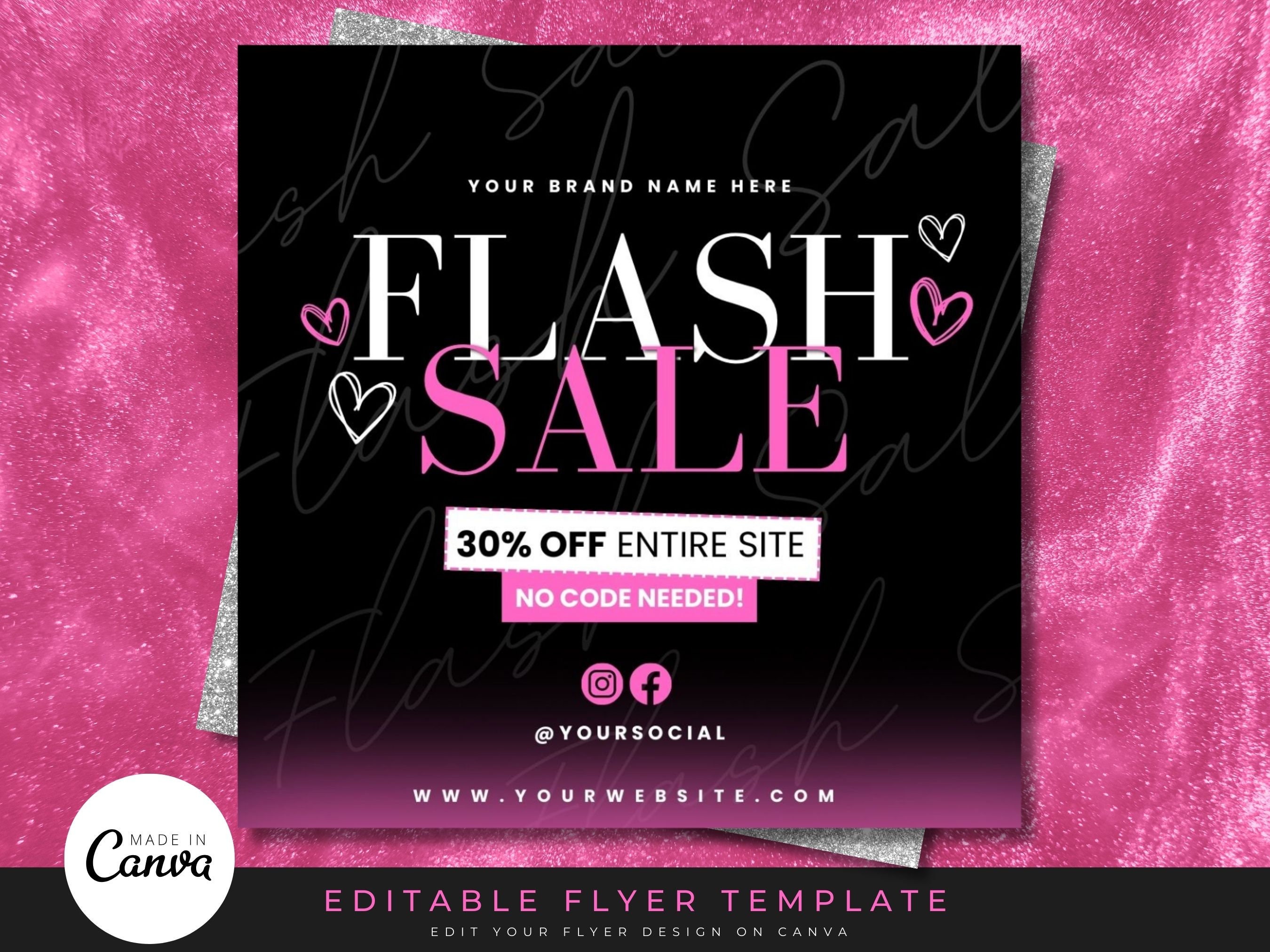 Flash Sale Flyer, Sale Flyer, Business Sale Flyer, DIY Flyer, Boutique ...
