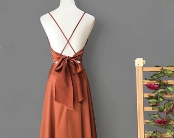 Cinnamon Color Dress - Etsy