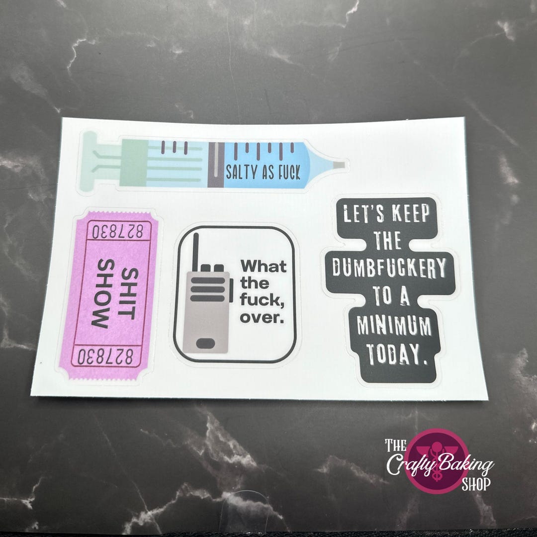 Salty AF Sticker Pack: Nursing Student Stickers (4-pack) - Etsy
