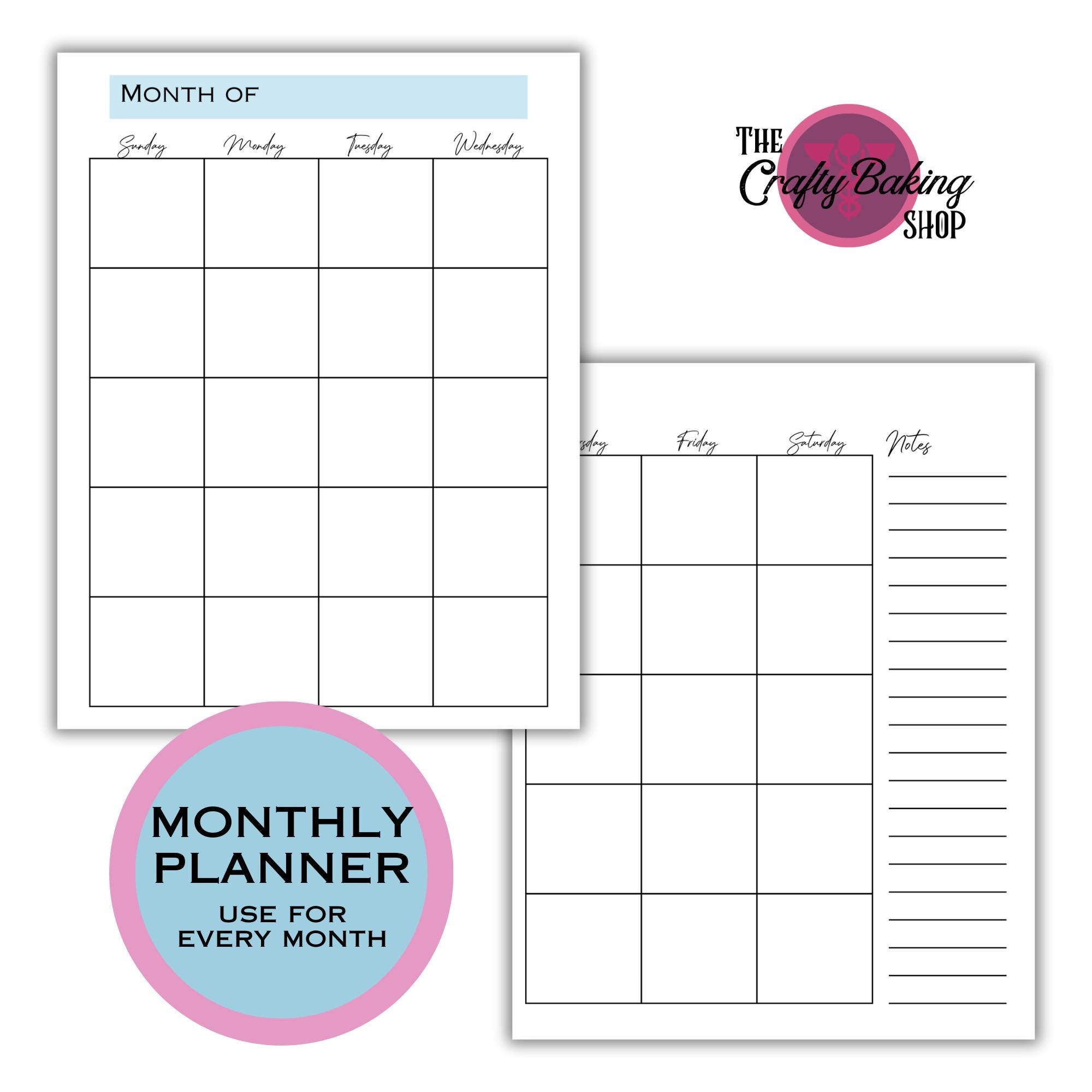 Digital Download Planner, Colorful Daily Weekly Monthly Planners ...