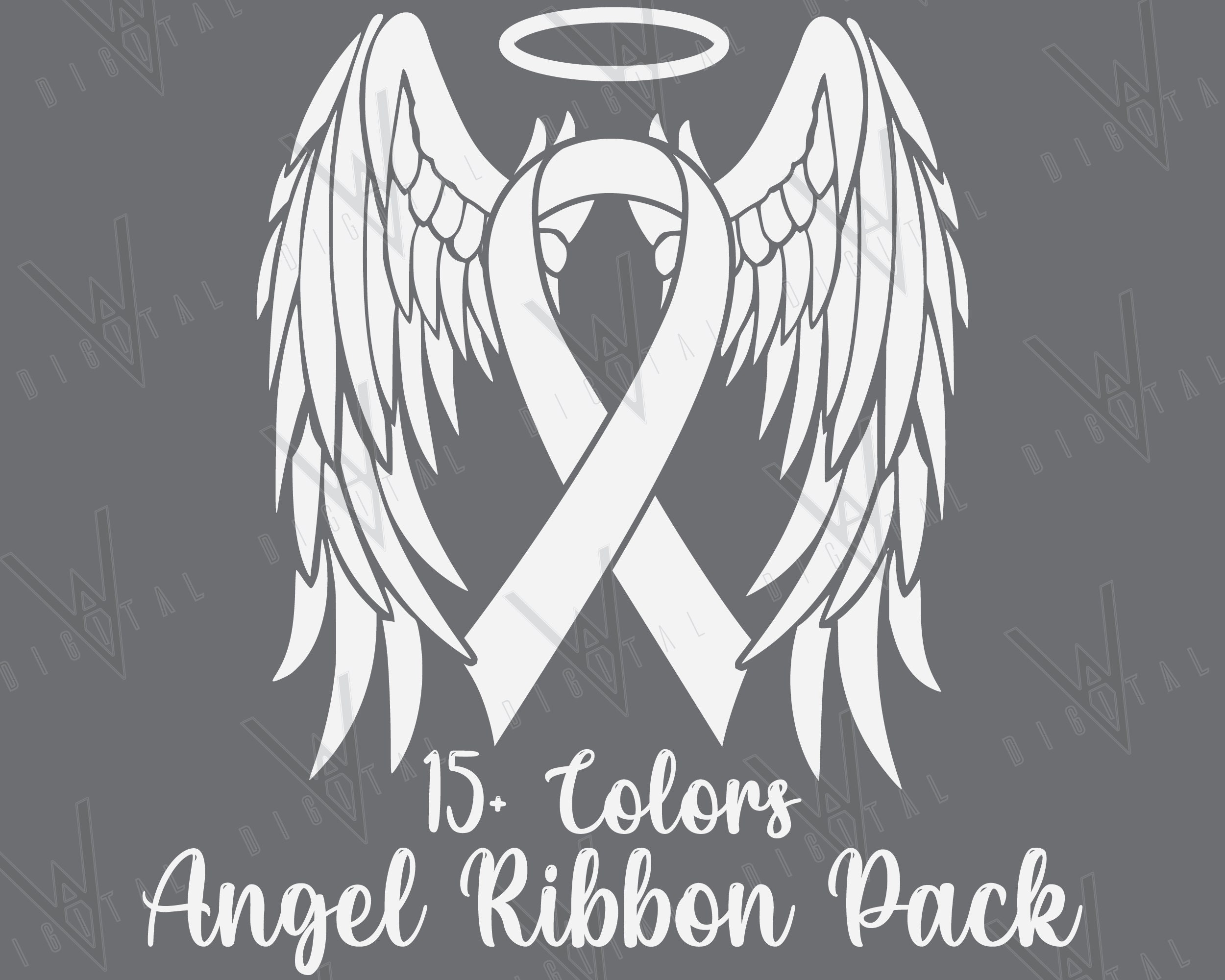 Angel Awareness Ribbon Pack - SVG/PNG - Etsy