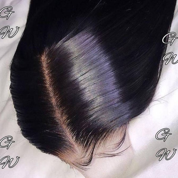 Transparent Lace Human Hair Wig - Etsy