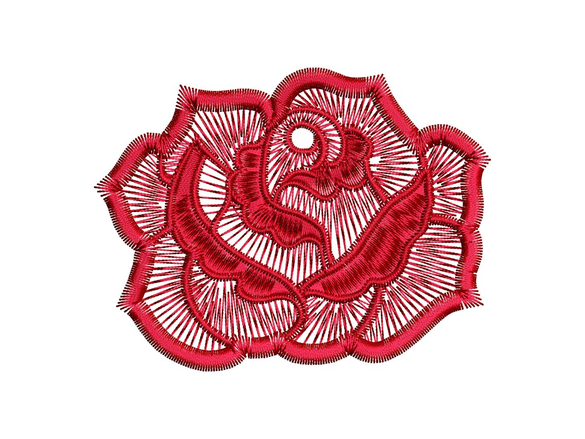 Rose Embroidery Design. Flower Embroidery Design. Floral Machine ...