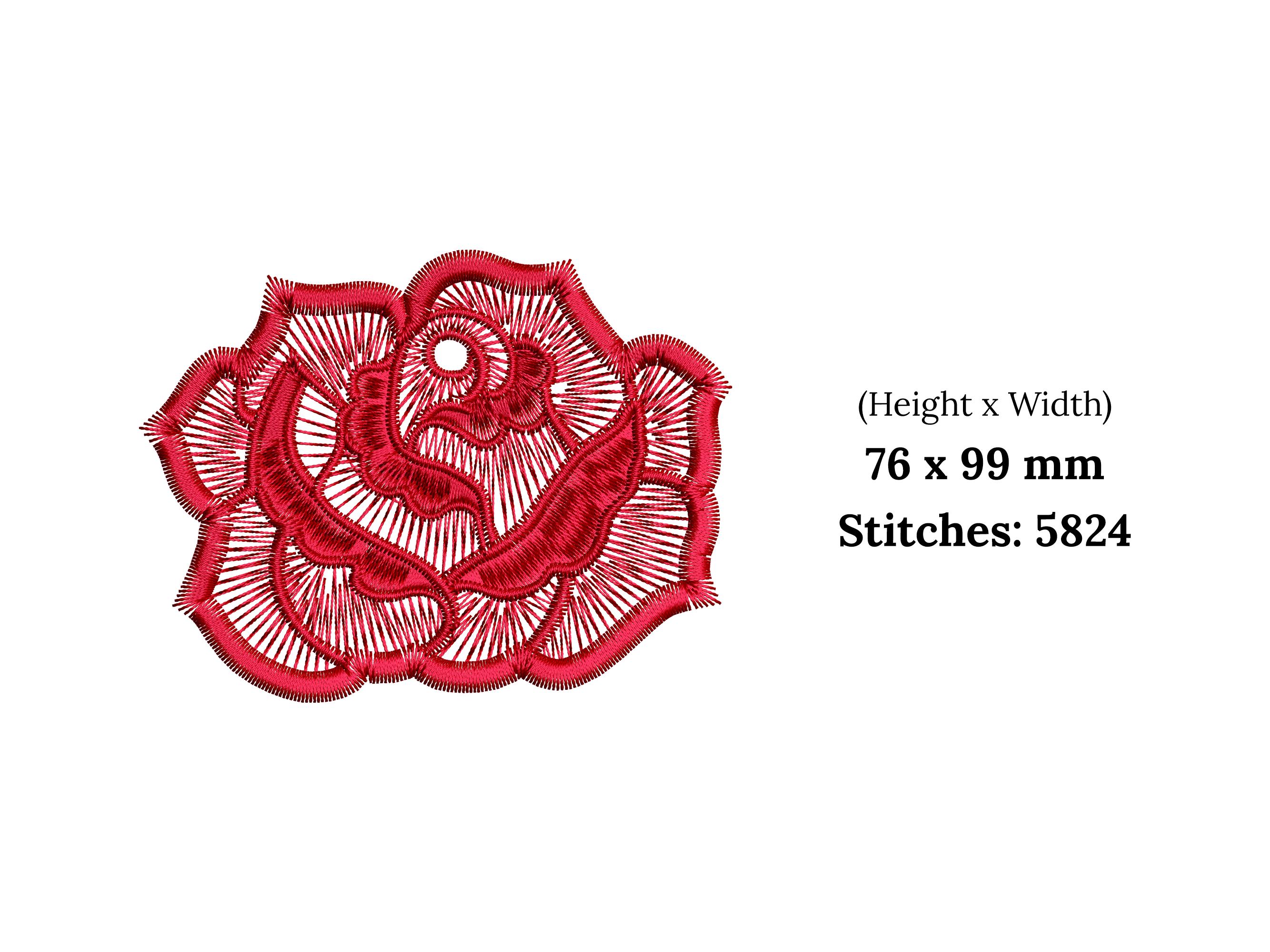 Rose Embroidery Design. Flower Embroidery Design. Floral Machine ...