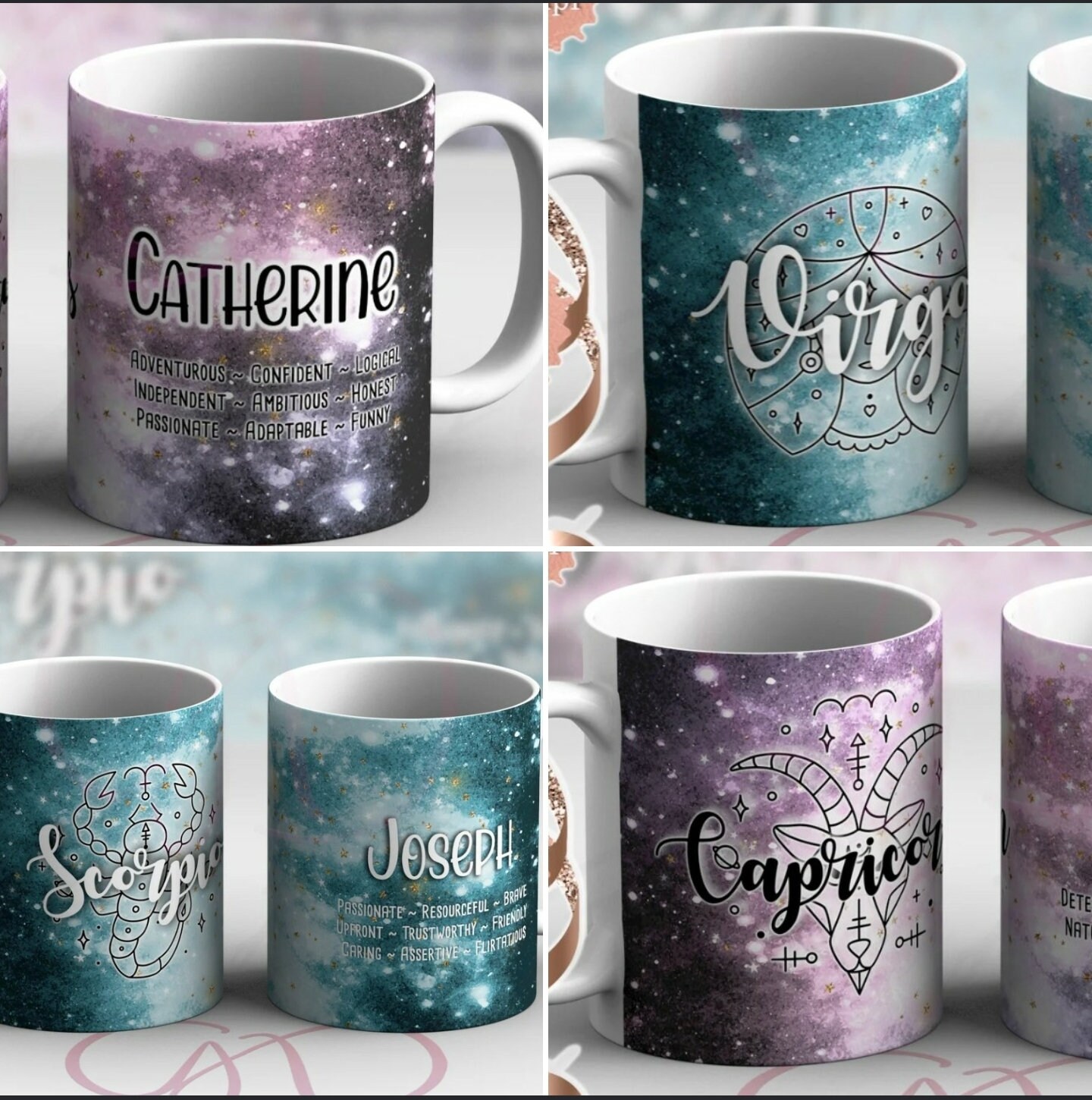 Zodiac Star Sign Mugs personalised Option - Etsy UK