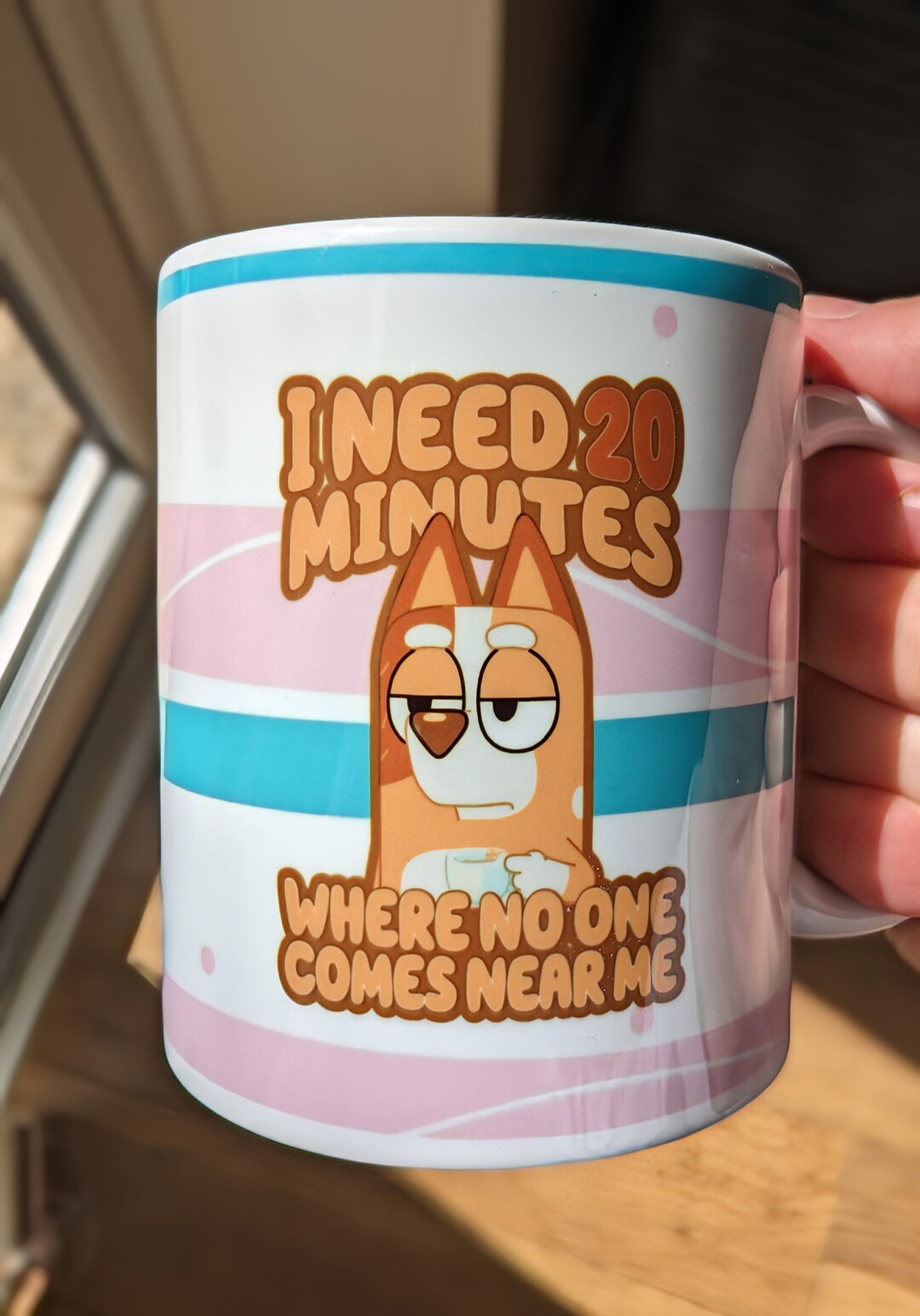 Bluey Chilli I Need 20 Minutes Mug - Etsy UK