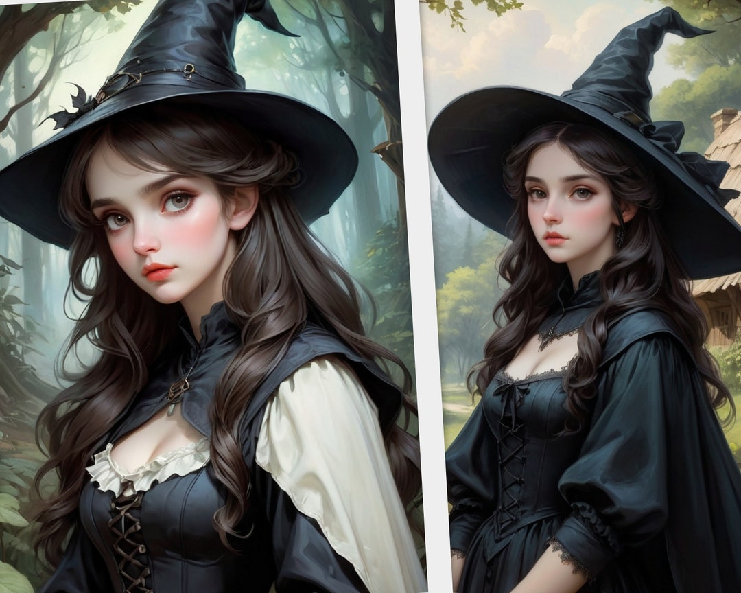 Beautiful Witches 22 Prints Printable. Digital Junk Journal Kit ...