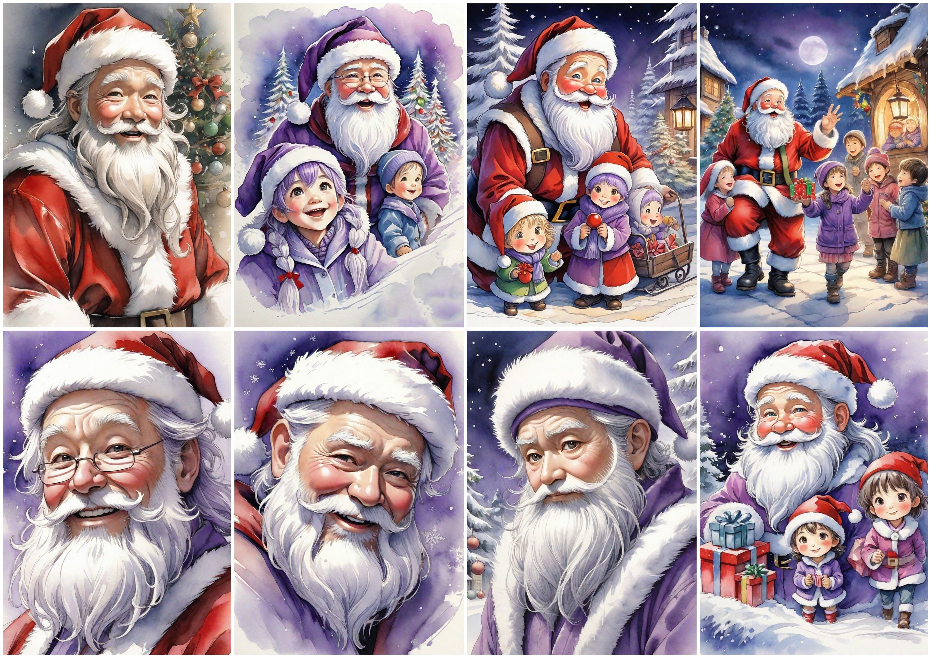 Christmas Cards 8 Digital Pictures JPEG Images Instant - Etsy Australia
