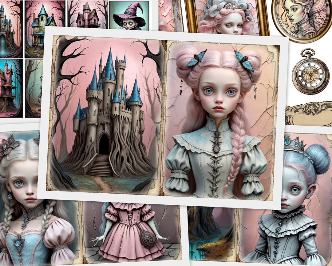 Eldritch Pink Kingdom 18 druckt. Digital Junk Journal Kit Druckbares ...