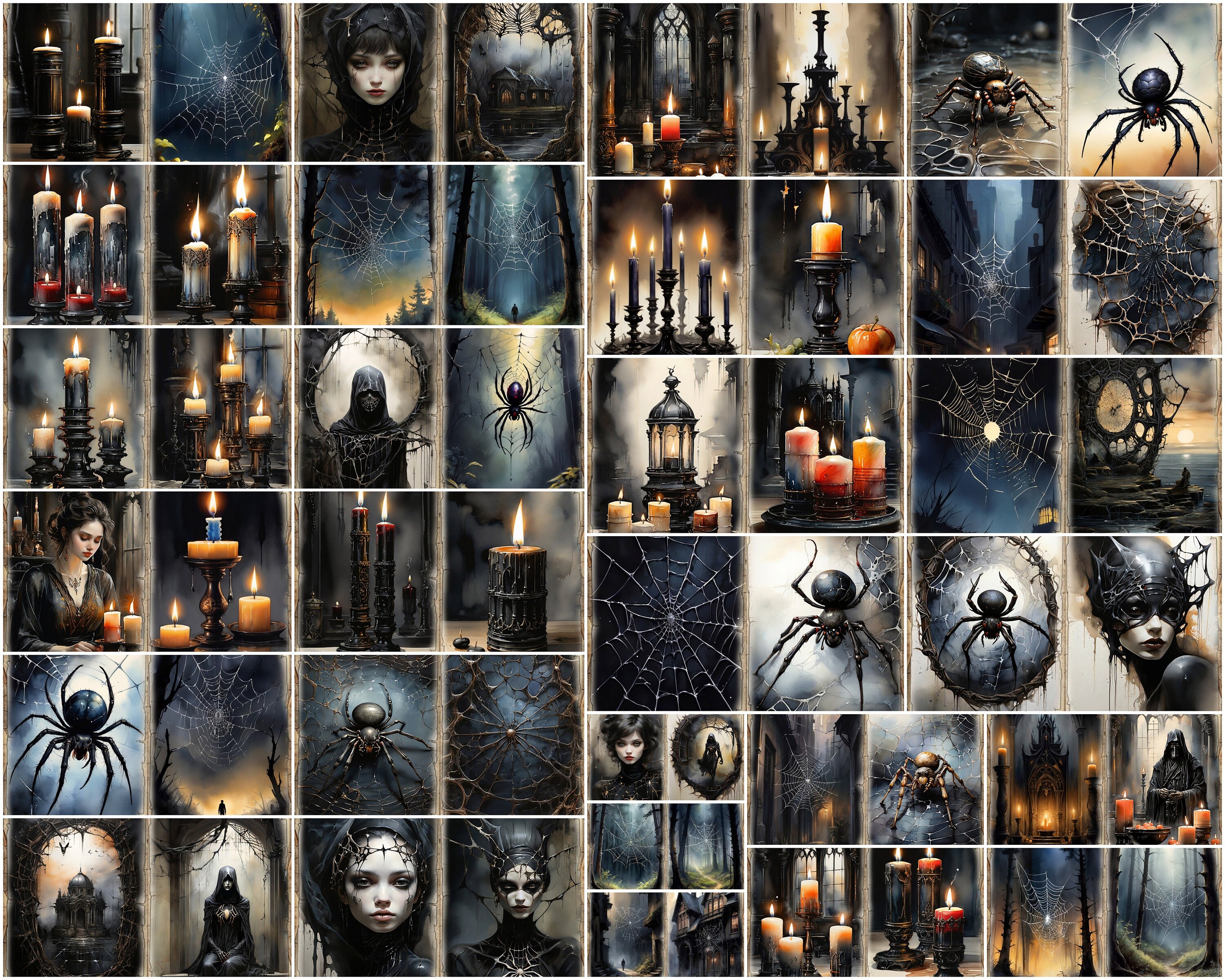 Dark Junk Journal 27 Prints Printable. Digital Junk Journal Kit ...