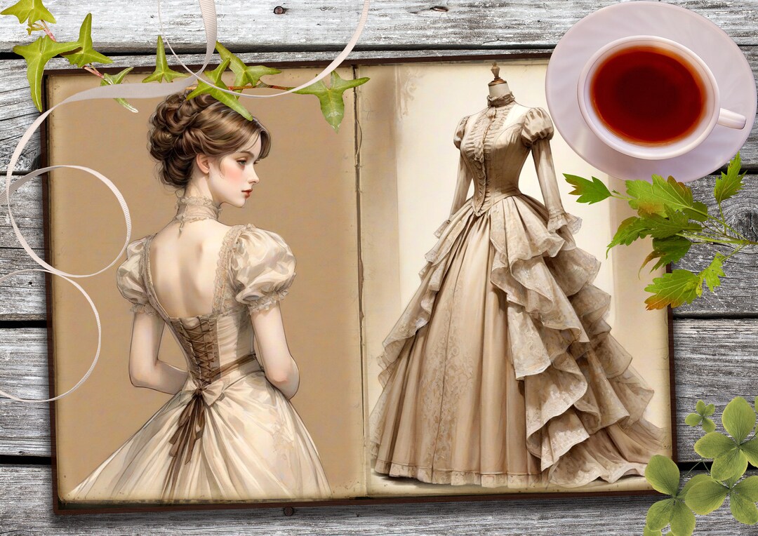 Victorian Sewing 19 Prints Printable. Digital Junk Journal Kit ...