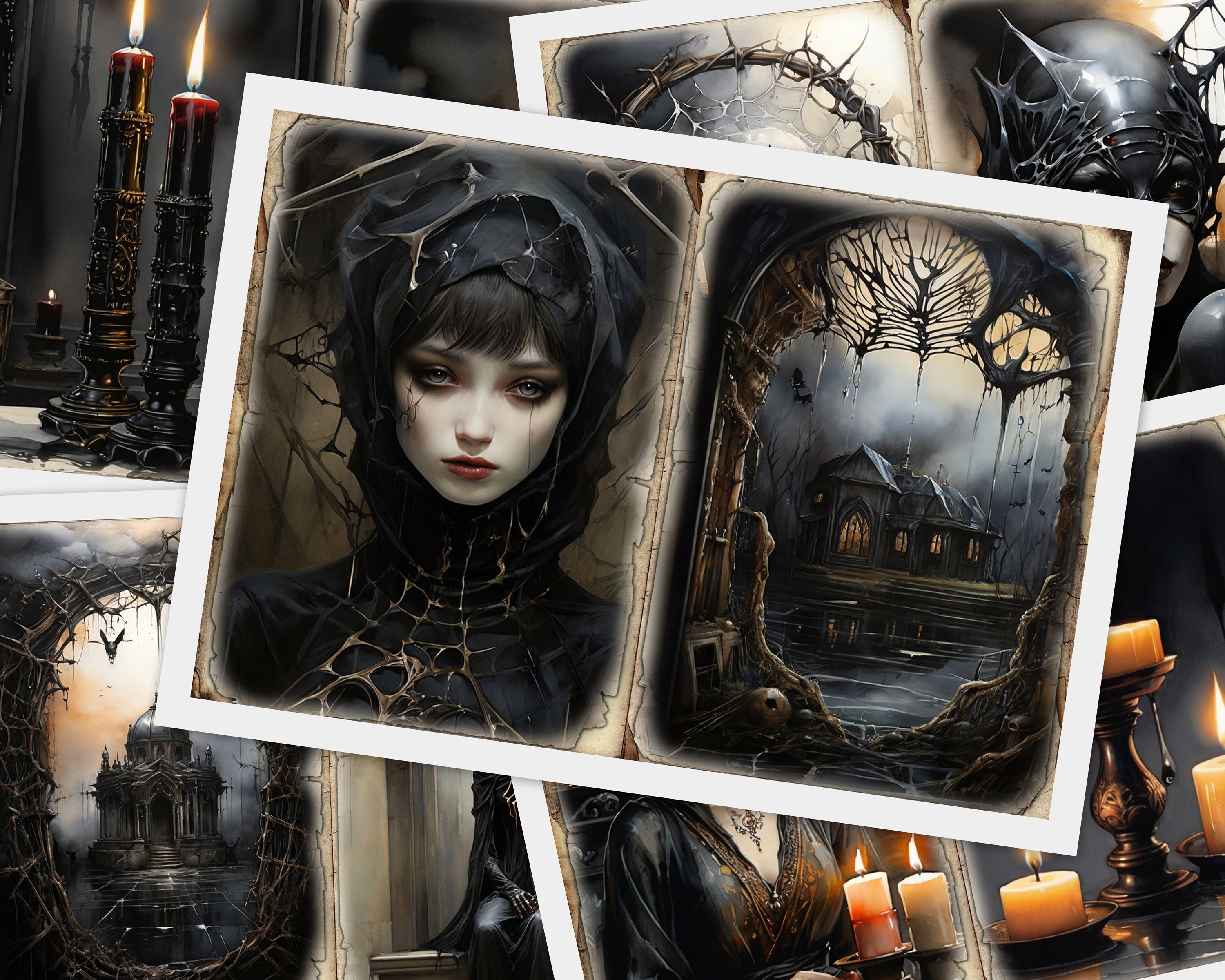 Dark Junk Journal 27 Prints Printable. Digital Junk Journal Kit ...