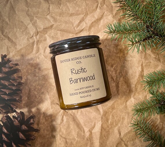 Rustic Barnwood Handmade Scented Soy Wax Candle Country | Etsy