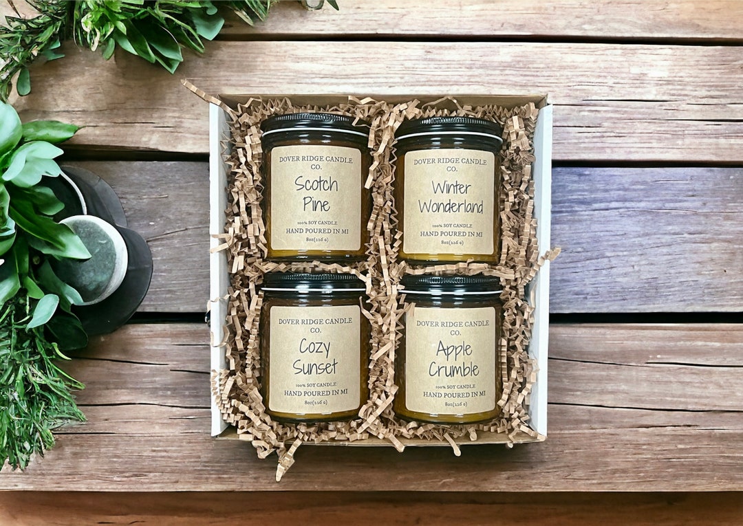 Soy Candle Gift Box: Handmade Scented Candles, Matches Included - Etsy