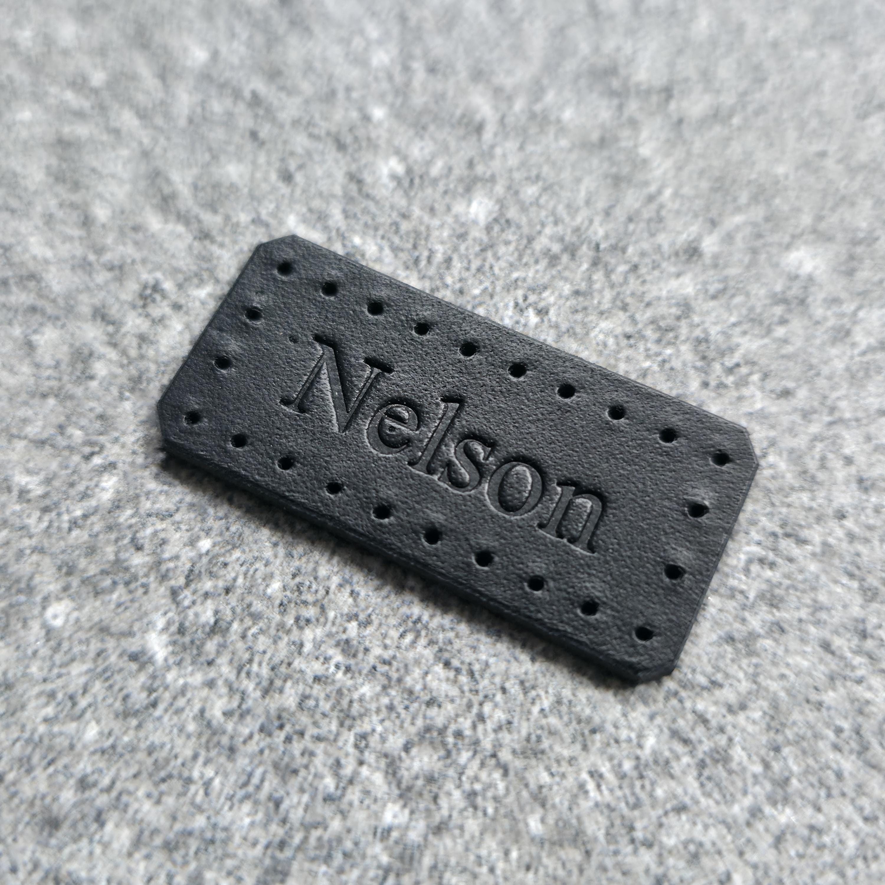 Personalized Leather Name Tag | Handmade Full Grain Cowhide - Etsy