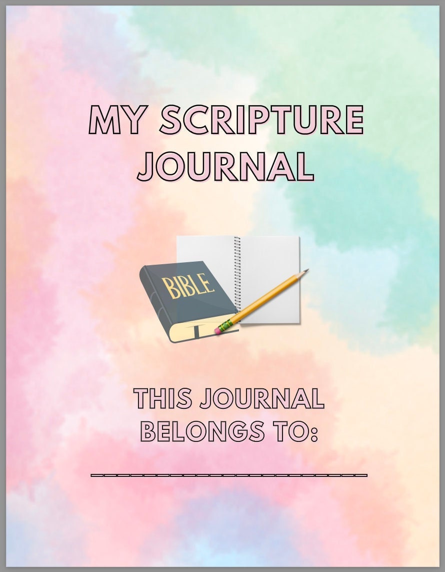 Children's Bible Journal Printable - Pastel - Blank - Etsy