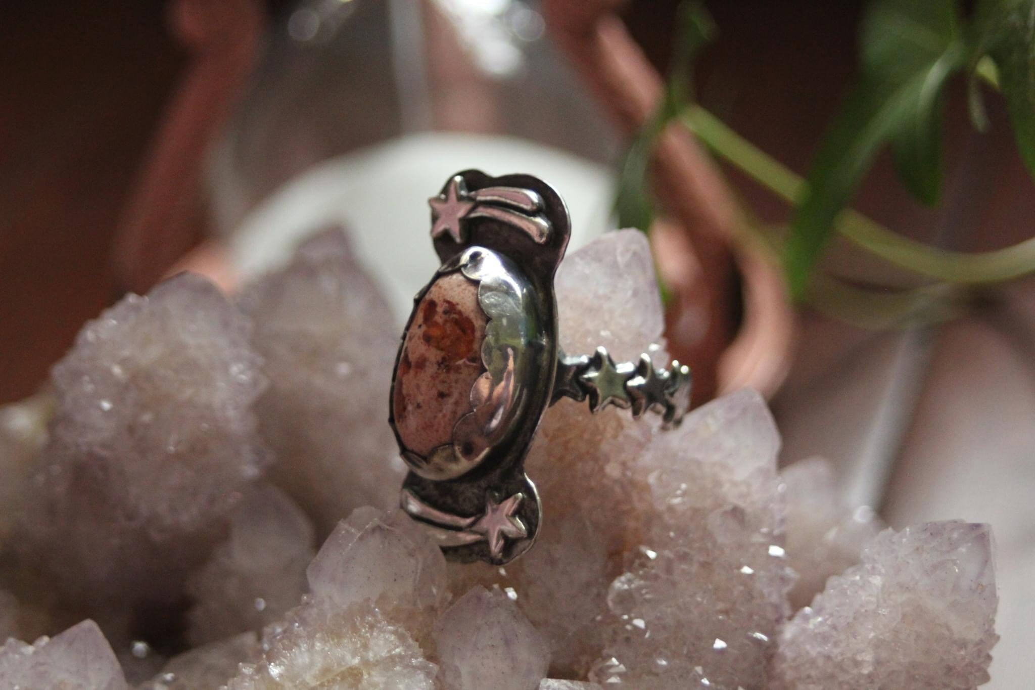 Mexican Opal Shooting Star Ring - Etsy