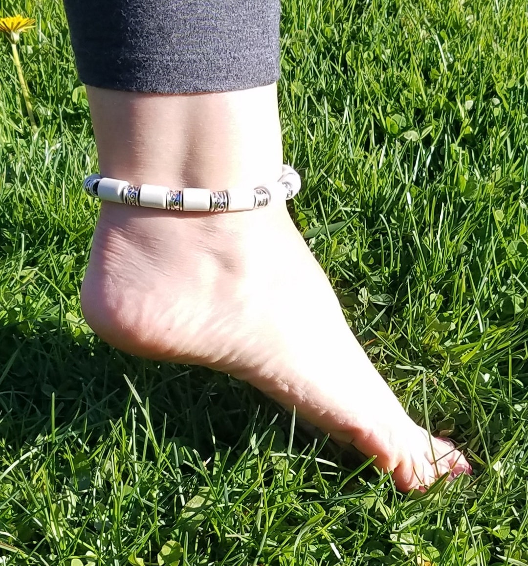 CUSTOM ~ Adjustable EM Sliding Knot Anklet - Etsy