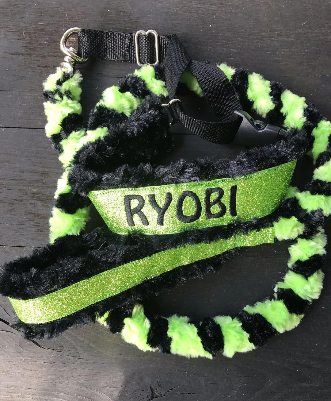CUSTOM Embroidered Minky/fuzzy Martingale Leash - Etsy