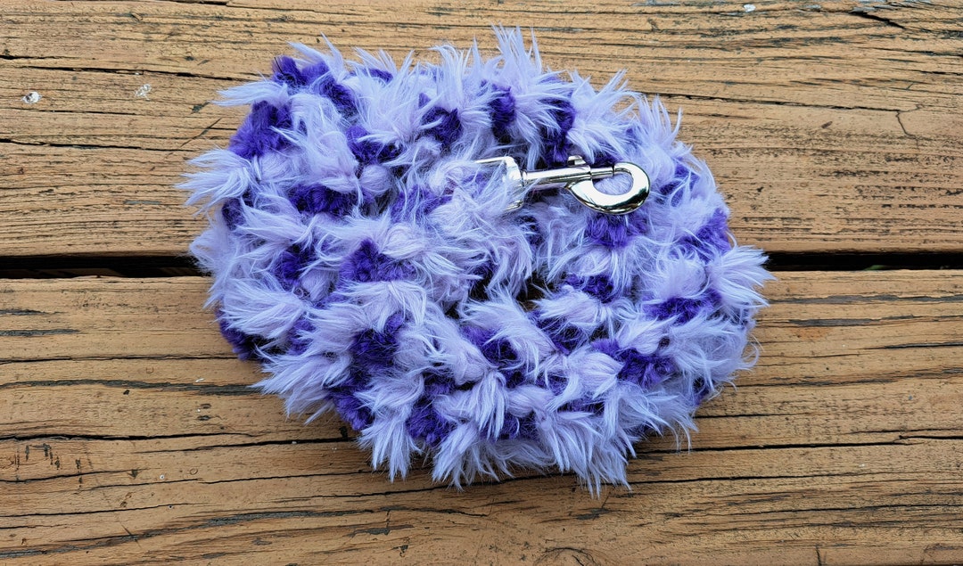 Purples Large Clip Fuzzy Minky Leash - Etsy