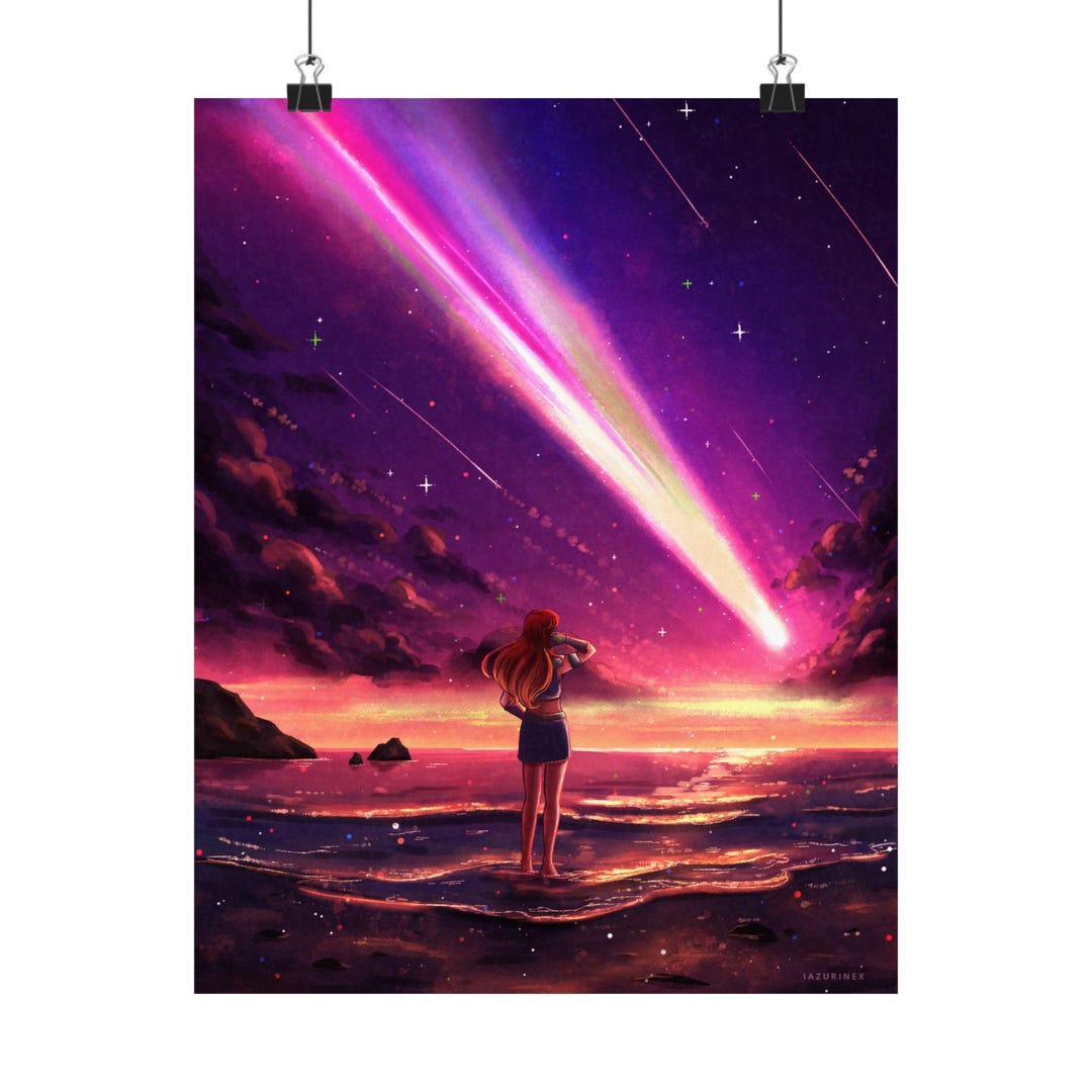 Starfire Teen Titans, Vertical Art Poster, Sunset Print, Matte Wall ...