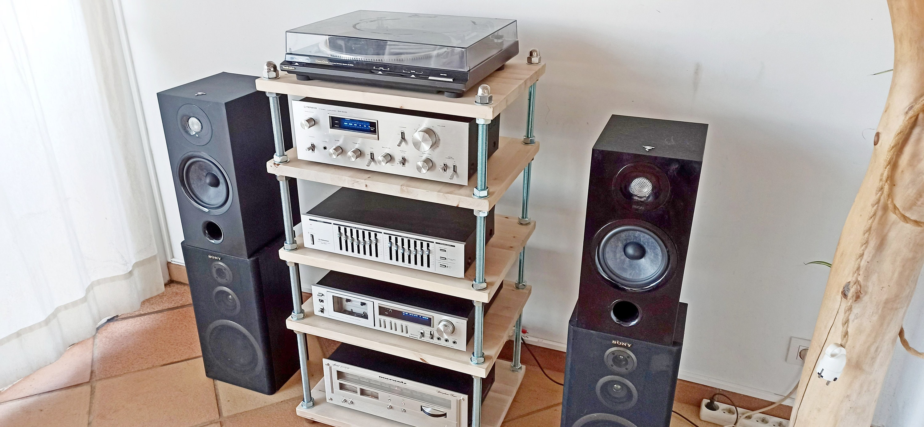 Solid Wood Hifi Furniture, Industrial Hifi Rack Stand, Vintage Hifi ...